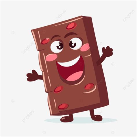 Kitkat Clipart Nut Chocolate Bar Vector Illustration Cartoon Kitkat