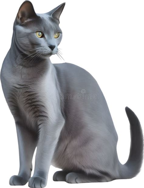 Russian Blue Cat Colored Pencil Sketch Of A Russian Blue Cat Ai