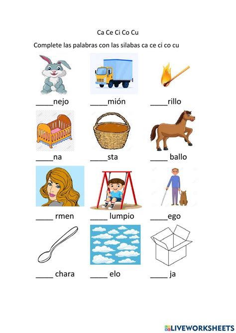 Atividade Com Ca Ce Ci Co Librain