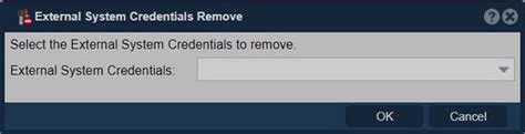 External System Credentials Remove OSNEXUS Online Documentation Site