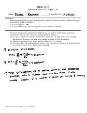Math 3339 Homework 5 Statistical Analysis And Confidence Course Hero