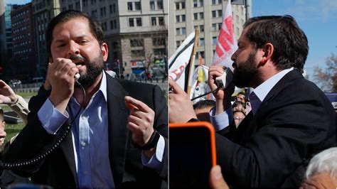 Con Megáfono En Mano Boric Responde A Protesta Habitacional Frente A