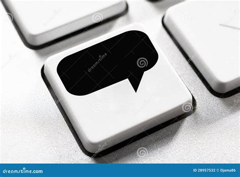 Speech Button Stock Photo Image Of Message Fingerprint 28957532