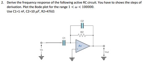 solved derive the frequency response of the following active