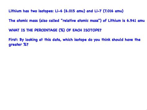 CHEMISTRY ISOTOPES LECTURE NOTES