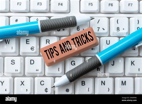 Hand Writing Sign Tips And Tricks Business Idea Means Piece Advice