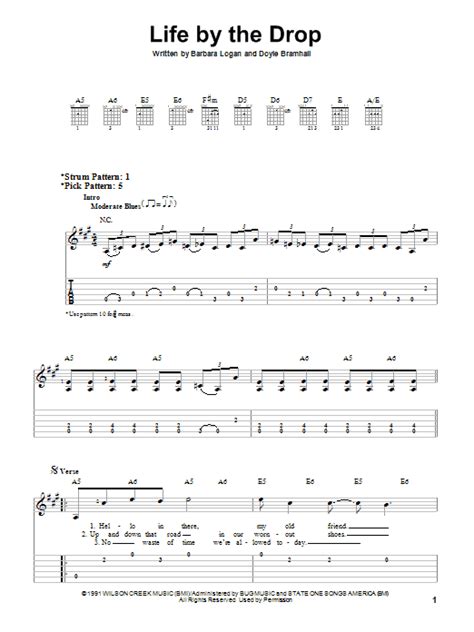Life By The Drop By Stevie Ray Vaughan Easy Guitar Tab Guitar