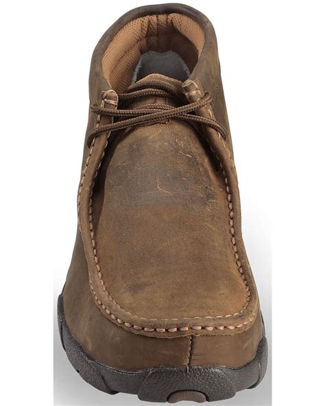 Twisted X Driving Lace Up Moccasin Shoes Steel Toe Sheplers