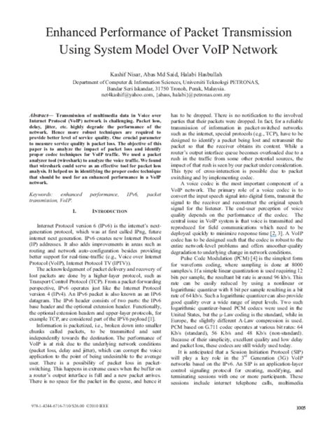 Pdf Enhanced Performance Of Packet Transmission Using System Model