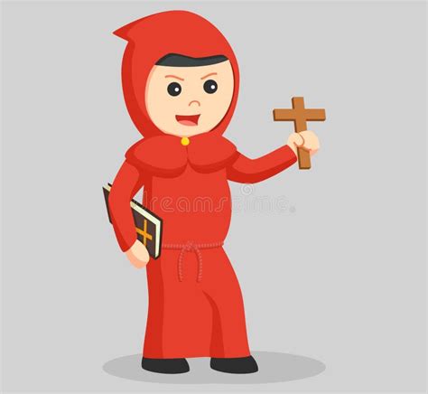 Monk Character Profession Design Vector Stock Vector Illustration Of