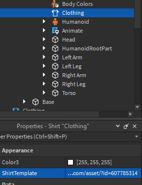 Shirt Ids Not Working On Dummy Scripting Support Developer Forum