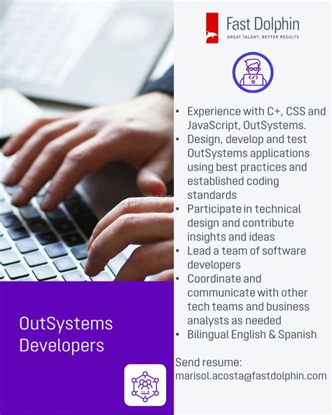 Resume Outsystems Job Recruitment Latinamerica Mexico Fast Dolphin