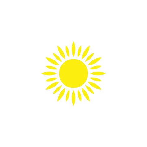 Eine Gelbe Sonne Mit Weißem Hintergrund Premium Vektor