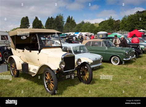 Uk England Wiltshire Steam And Vintage Fair Visitors Admiring