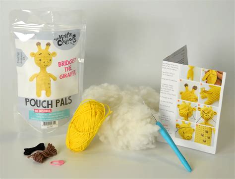 Knitty Critters Pouch Pals Bridget The Giraffe Crochet Kit Love