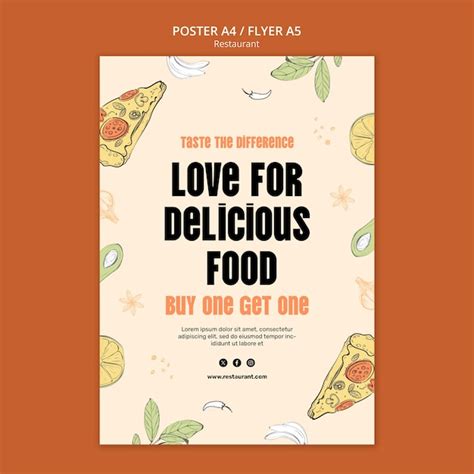 Diseño De Plantilla De Restaurante Archivo Psd Gratis