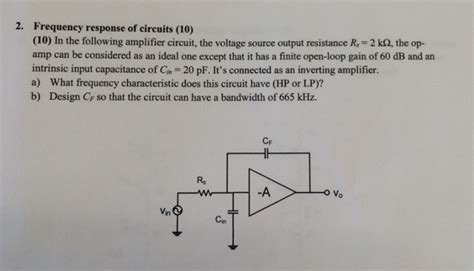 Solved In The Following Amplifier Circuit The Voltage