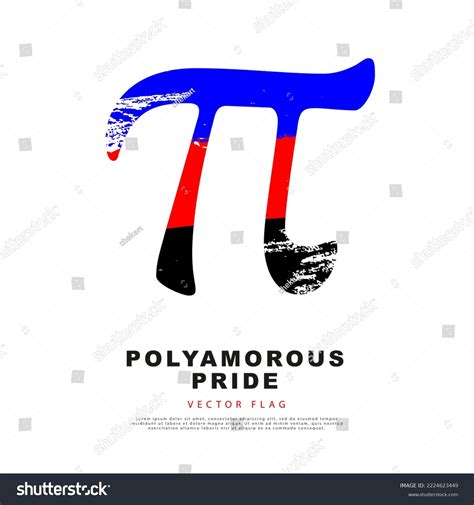 Symbol Sign Polyamorous Pride Blue Red Stock Vector Royalty Free