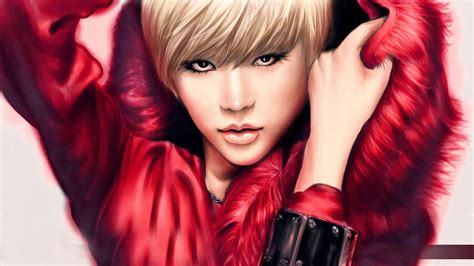 Wallpaper Wanita Model Berambut Pirang Rambut Panjang Melihat