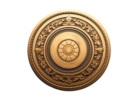 A Gold Circular Object With A Design Premium Ai Generated Psd
