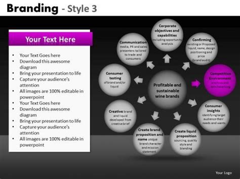 Circular Text Boxes Process Chart PowerPoint Slides Ppt Templates