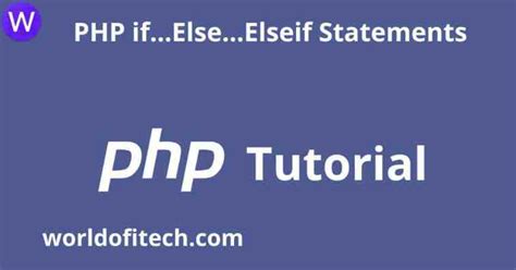php if…else…elseif statements php tutorial