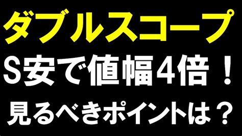 ダブルスコープ 】値幅4倍！ 見るべきポイントは？ 大暴落 ！ テクニカル分析 Youtube