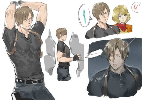 Leon S Kennedy And Ashley Graham Resident Evil And 2 More Drawn By