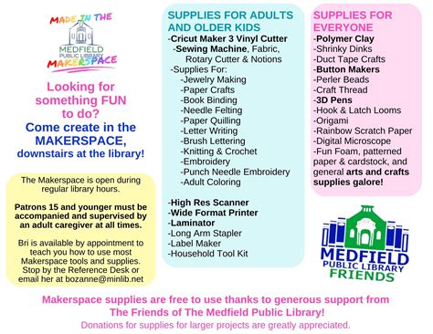 Makerspace Medfield Public Library