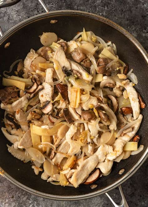 Moo Goo Gai Pan Mushroom And Chicken Stir Fry Video Silk Road Recipes