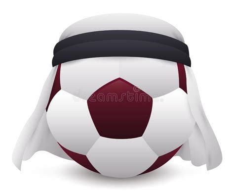 Soccer Ball Wearing A Traditional Keffiyeh Vector Illustration Stock