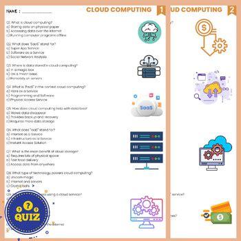 Cloud Computing Quiz IT Cloud Asessment Tehnology And Digital Literacy