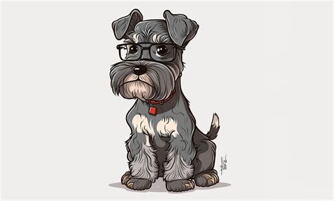 Miniature Schnauzer Cute Clipart Graphic By Poster Boutique · Creative