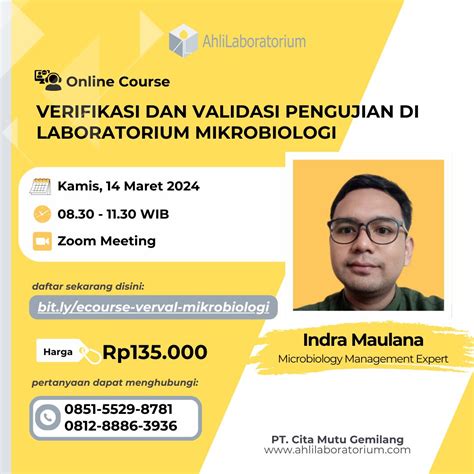 Verifikasi Dan Validasi Pengujian Di Laboratorium Mikrobiologi
