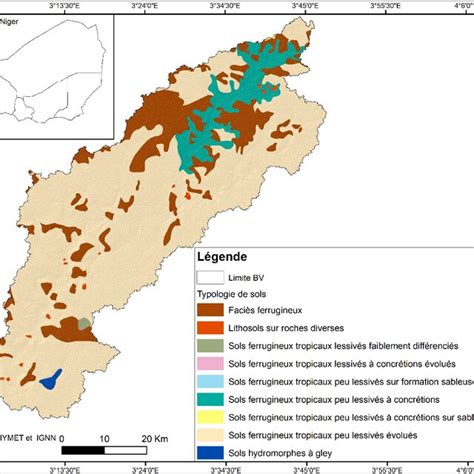Typologie de sols de la zone d étude Le sous bassin est caractérisé par