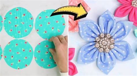 Quick And Easy Fabric Flowers Tutorial DIY Joy