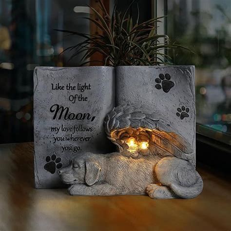 Статуэтка солнечного ангела мемориальный камень домашней собаки памятный подарок надгробие в