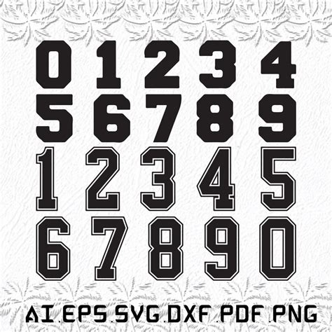 Sports Svg Jersey Svg Numbers Svg Sport Number SVG Ai Pdf Eps
