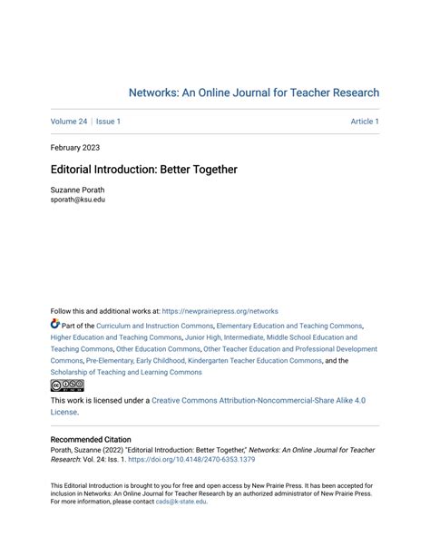 Pdf Editorial Introduction Better Together