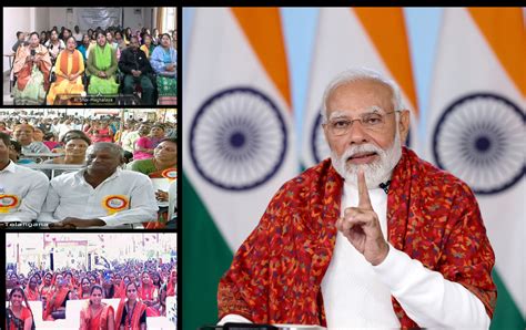 Pm Interacts With Beneficiaries Of The Viksit Bharat Sankalp Yatra Via