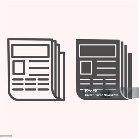 報紙行和字形圖示每日新聞郵政服務向量設計理念白色背景圖輪廓樣式象形圖用於網路和應用向量圖形及更多媒體圖片 媒體 圖示 插圖 Istock