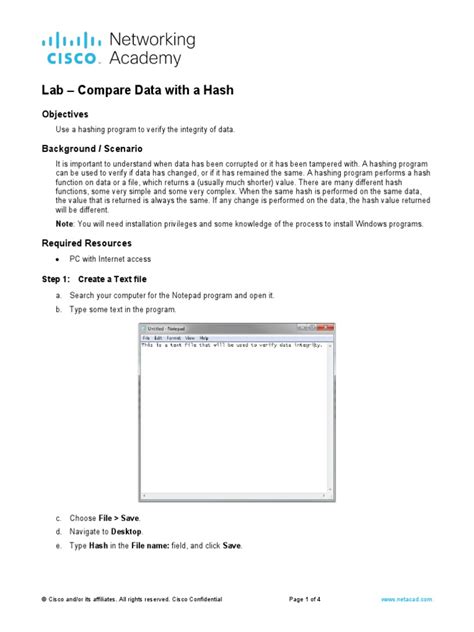 Activity 2 Compare Data With A Hash Descargar Gratis Pdf Computer
