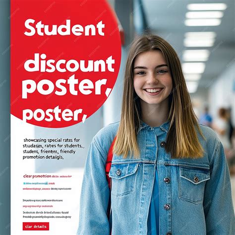 Student Discount Poster Showing Special Rates Premium Ai Generated Image