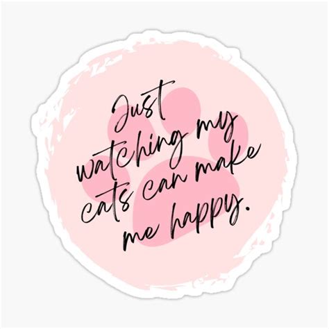 Cute Pink Cat Paw With Funny Cat Quotes Sticker For Sale By Amir Kdr