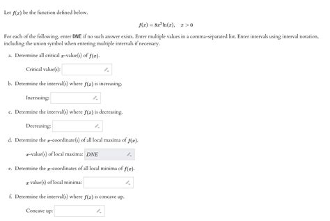 Solved Let Fx Be The Function Defined Below