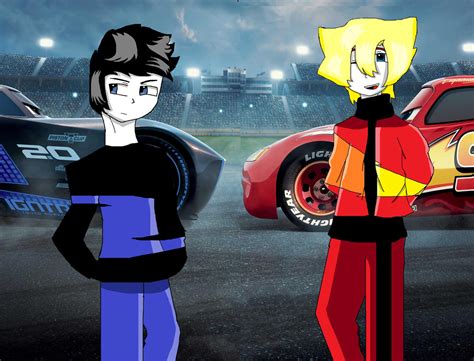 Lightning Mcqueen And Jackson Storm Human Cars 3 By Salmamcqueenart On