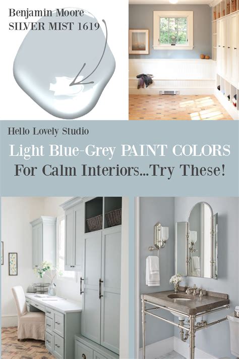Benjamin Moore Light Blue Gray Paint Shelly Lighting