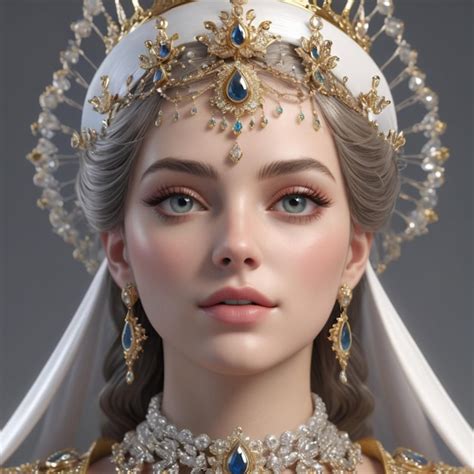 Premium Psd A Model With A Crown And A Crown On It