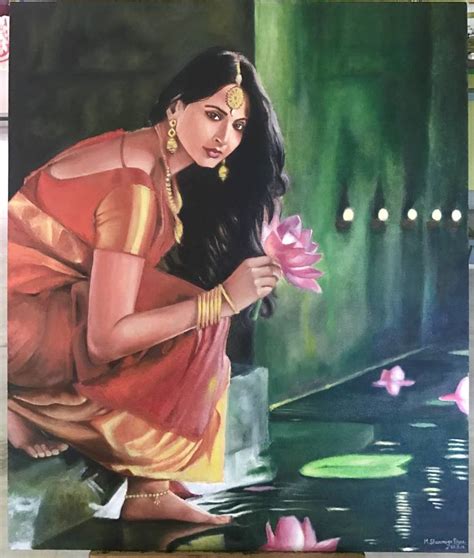 Traditional Indian Woman Painting