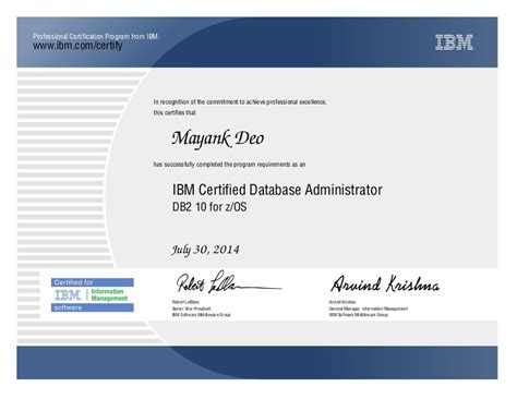 Dba Certification